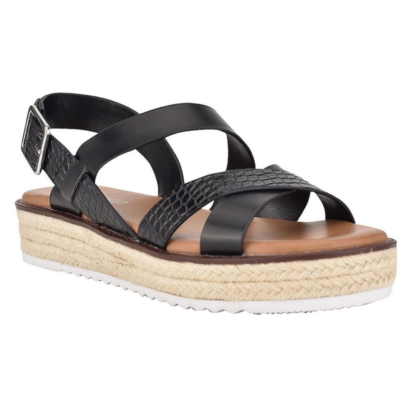 Nine West | Shoes | Nib Sz 7 Nine West Calico Black Espadrille Sandals ...